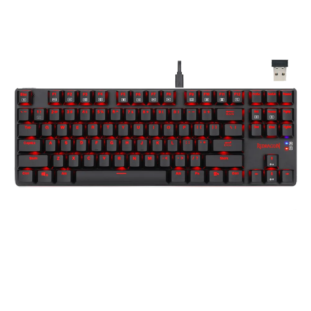 Redragon K590 Wireless RED LED Mechanical Gaming Keyboard Cherry RED ...