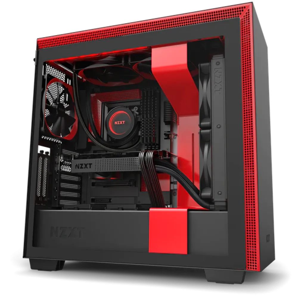 NZXT H710 Mid Tower Black-Red Chassis | متجر عرب هاردوير