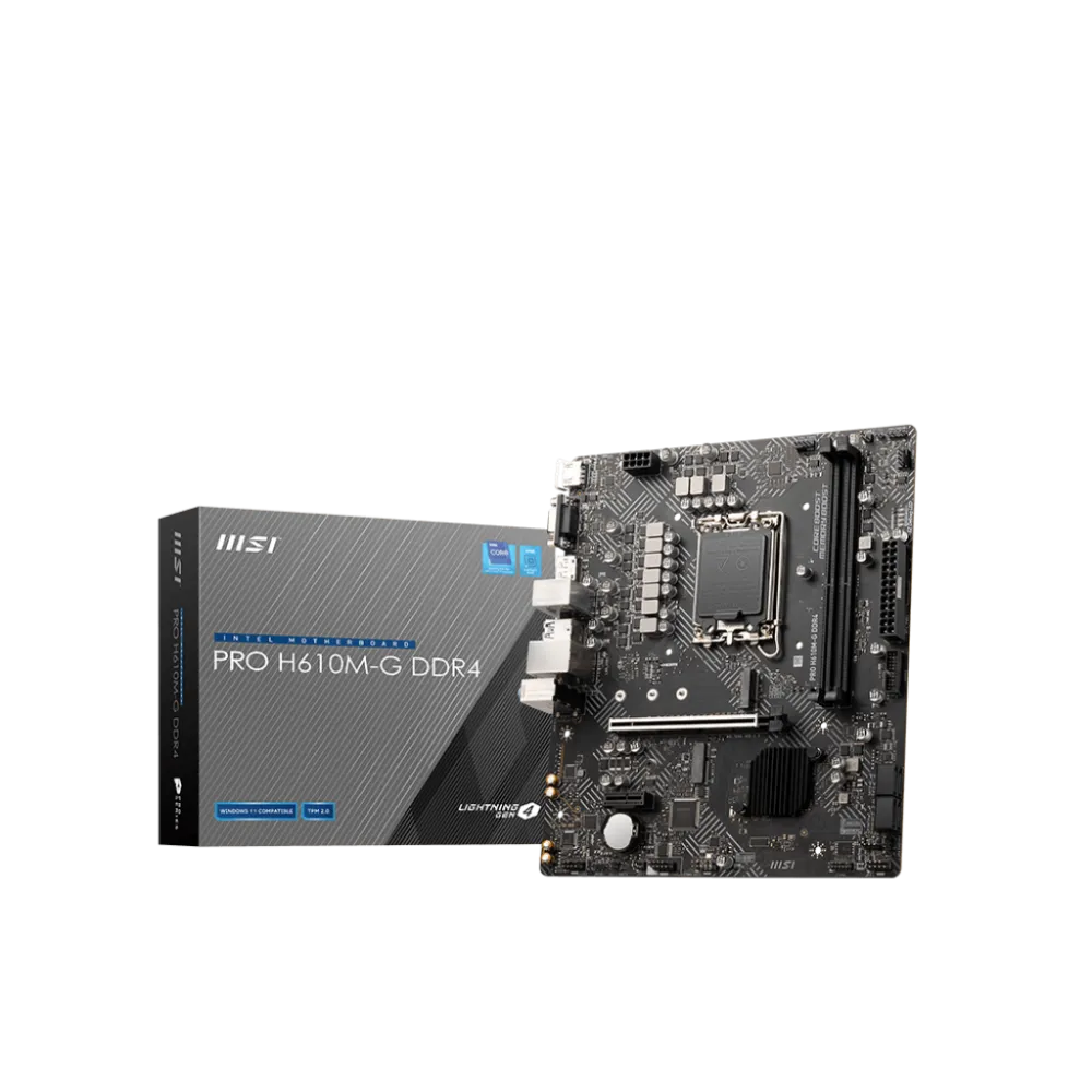 MSI PRO H610M-G LGA1700 DDR4 Micro ATX Motherboard | AHW Store