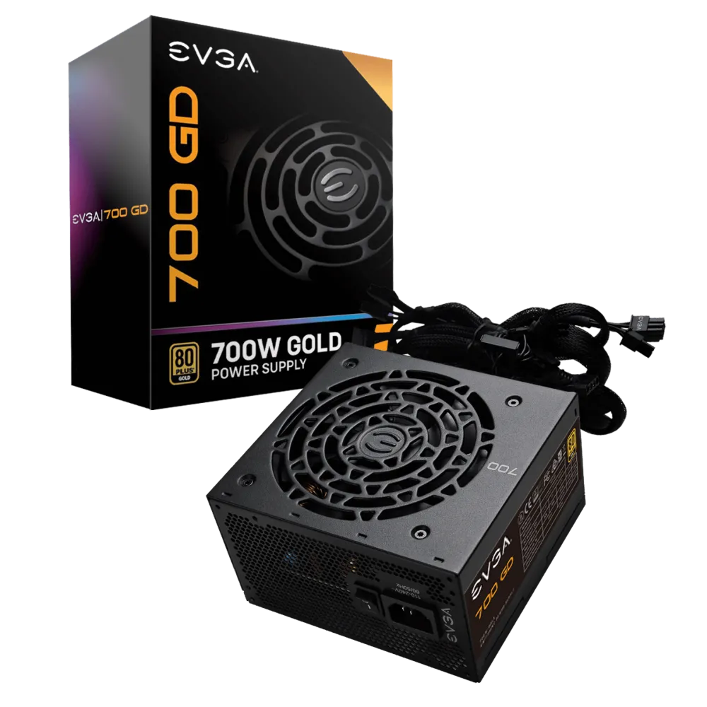 EVGA 700 GD 80 Plus Gold 700W Non Modular 100-GD-0700-V2 Power Supply ...